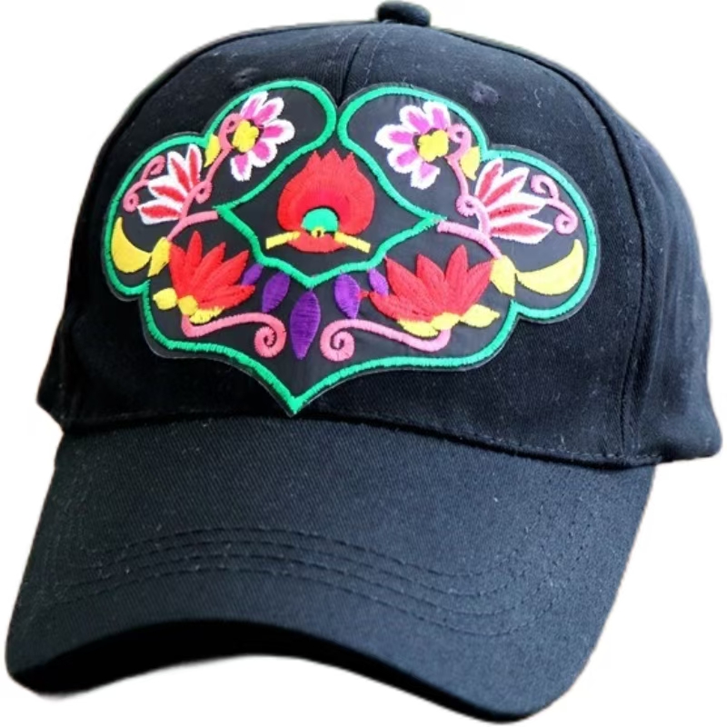 Yunnan ethnic style embroidered baseball cap sunshade embroidery hat ...