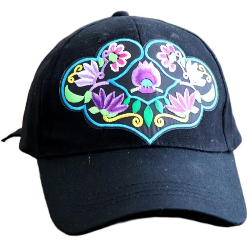 Yunnan ethnic style embroidered baseball cap sunshade embroidery hat ...