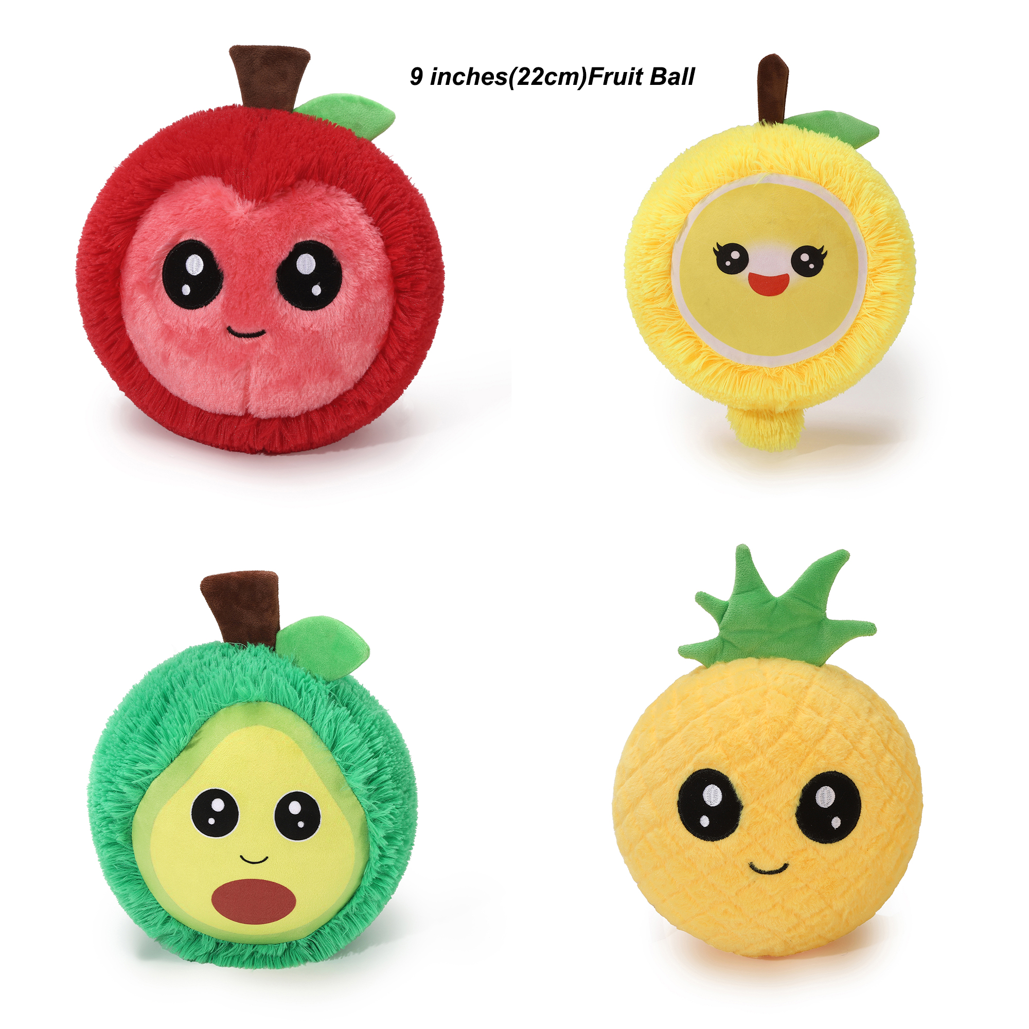 9-inch (22 cm) fruit plush bouncy ball