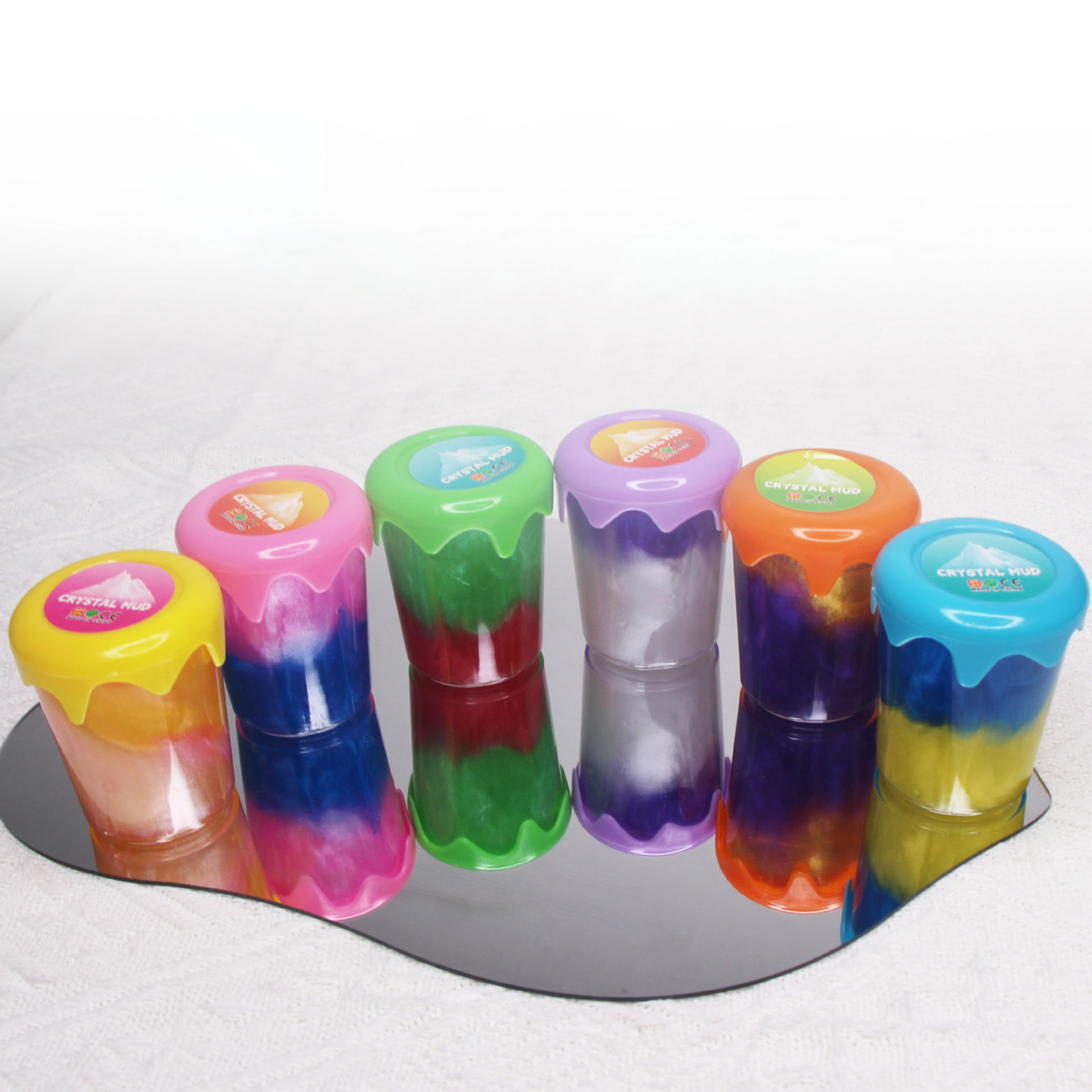 7*6 Gold powder crystal mud, foam rubber, slime, mixed color mud, jelly mud