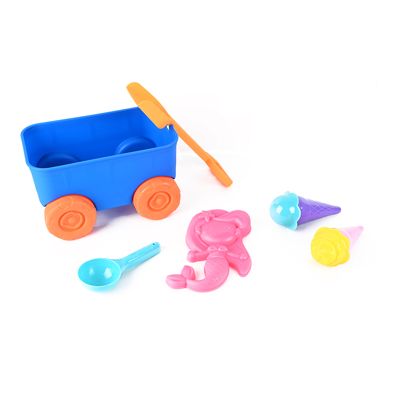 A full set of summer sandpit digging shovels, plastic buckets ...