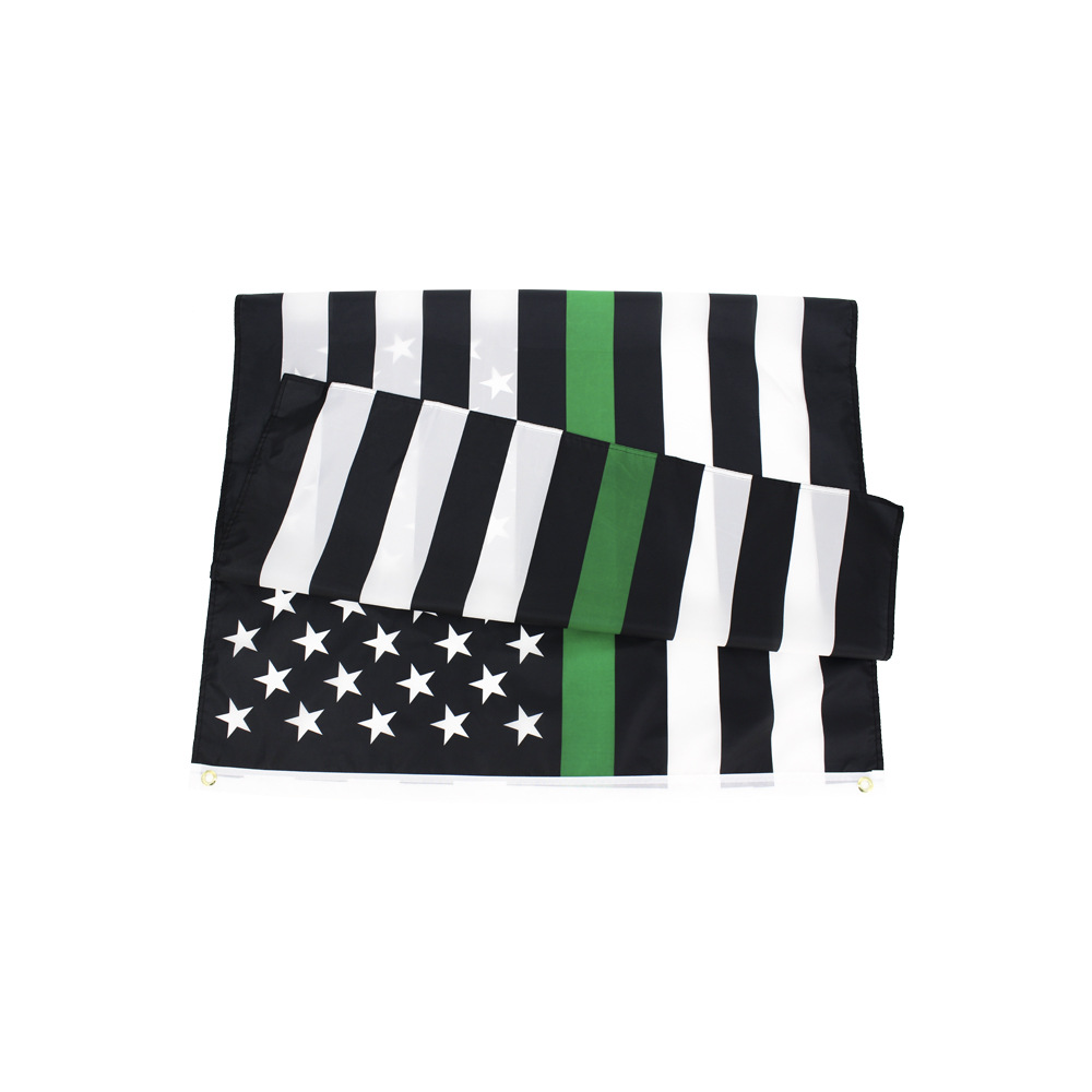 Green American Flag Banner green-american-flag-banner
