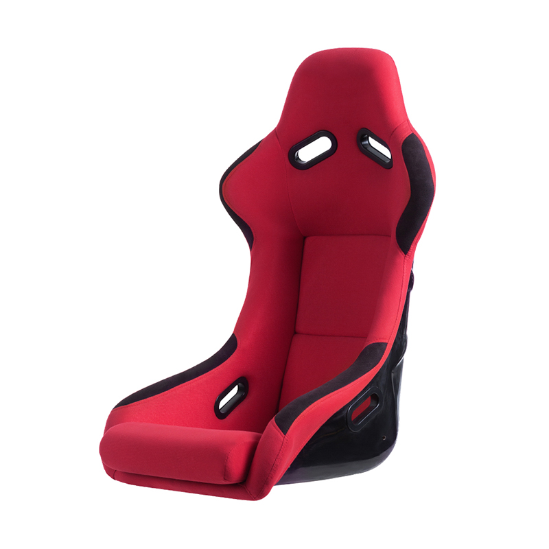 KLT Carole Red Fabric FRP Construction Fixed Back Bucket Composite Seat