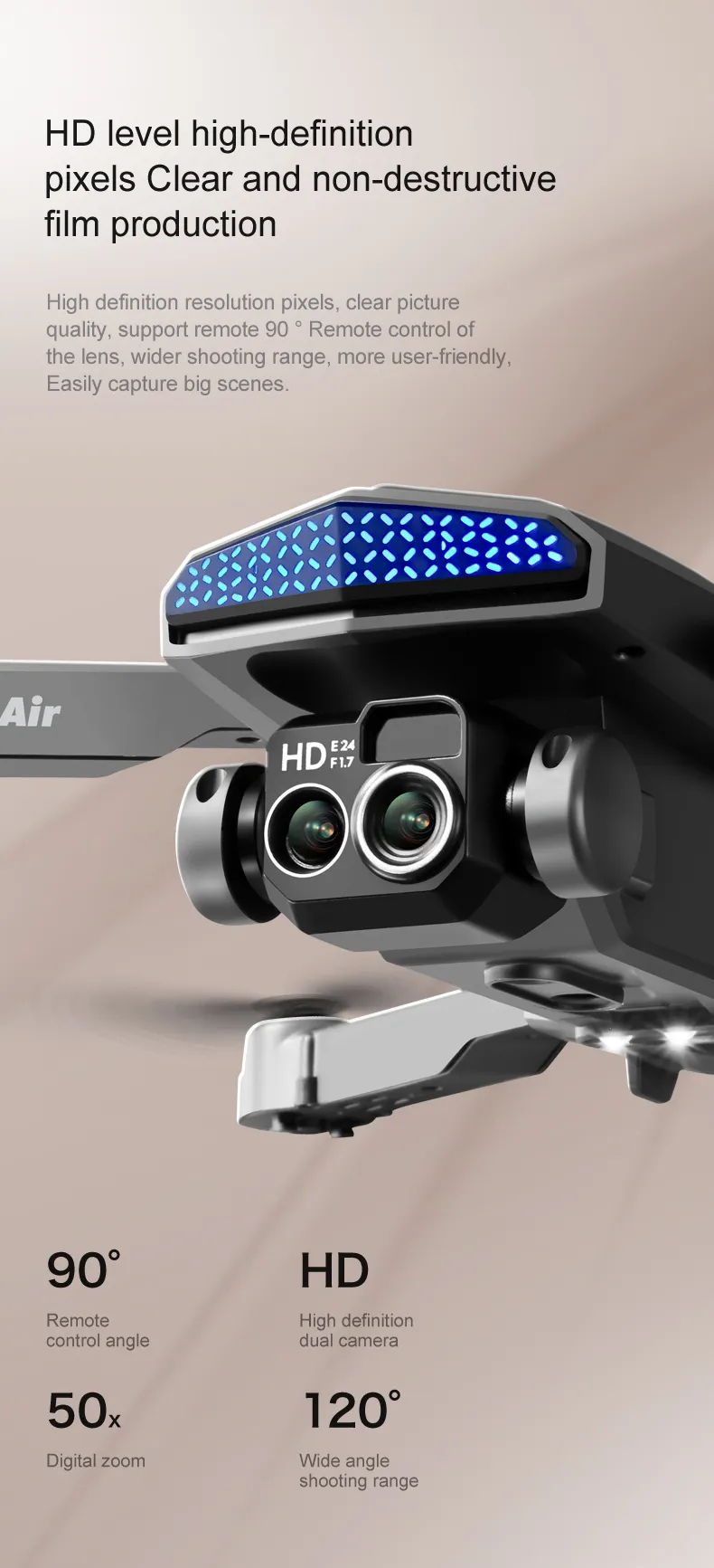 The new D6 professional mini drone 4kWifi FPV HD ESC camera optical ...