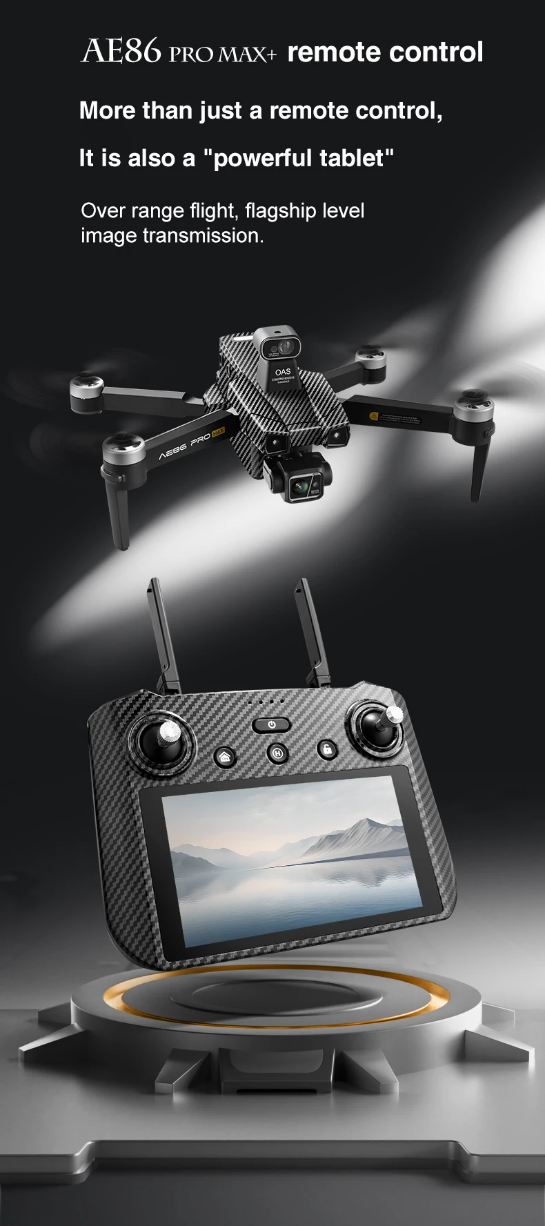 Intelligent drone screen control display remote control