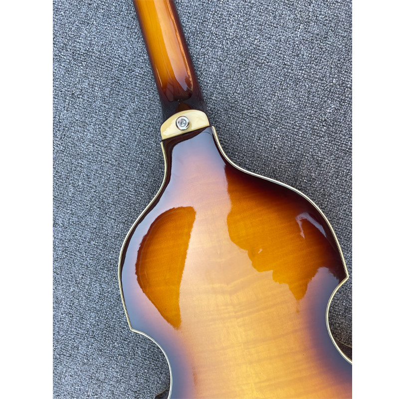 Electric guitar tobacco burst viola shape spruce board top rosewood ...