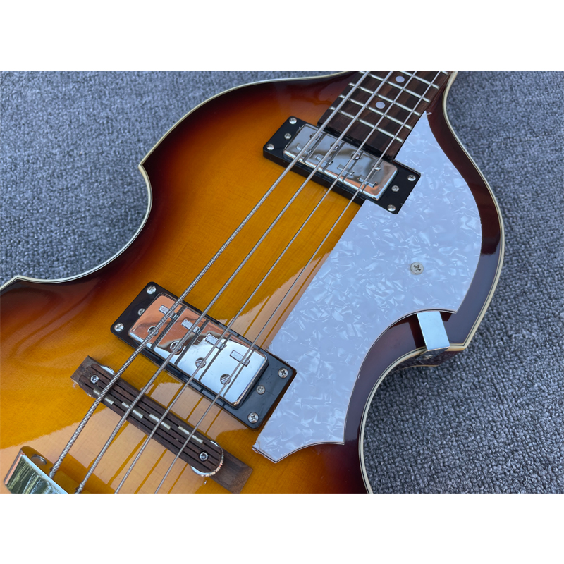 Electric guitar tobacco burst viola shape spruce board top rosewood ...