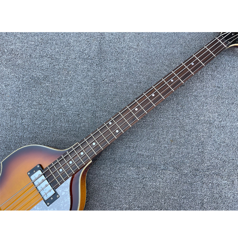 Electric guitar tobacco burst viola shape spruce board top rosewood ...