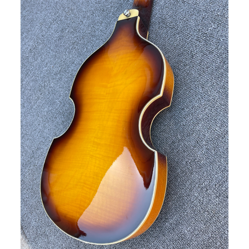 Electric guitar tobacco burst viola shape spruce board top rosewood ...