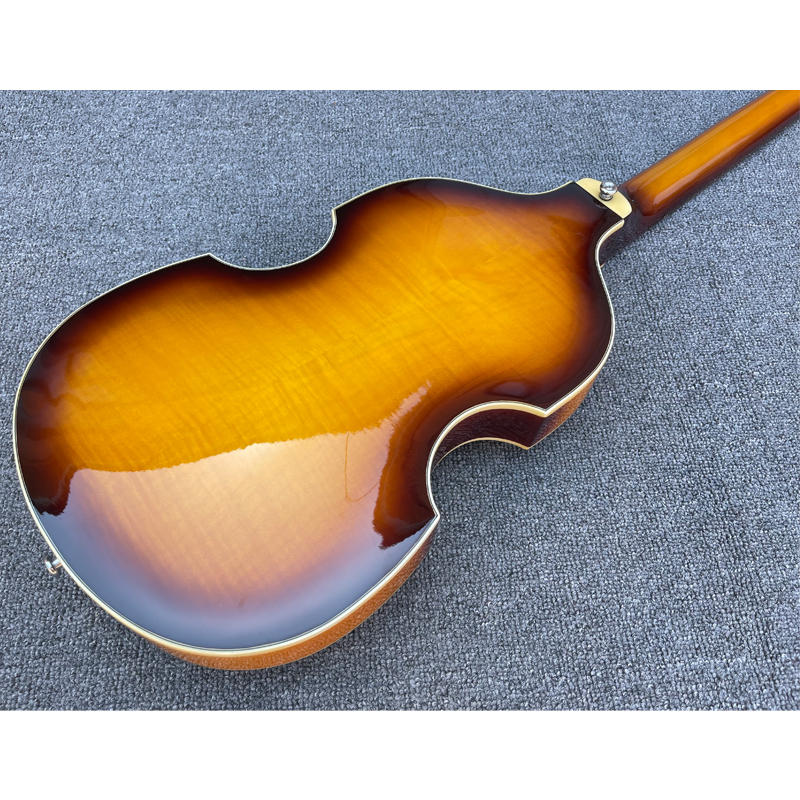Electric guitar tobacco burst viola shape spruce board top rosewood ...