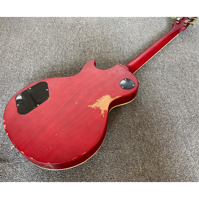 Electric Guitar Flame Maple Top One Piece Mahogany Body And Neck ...