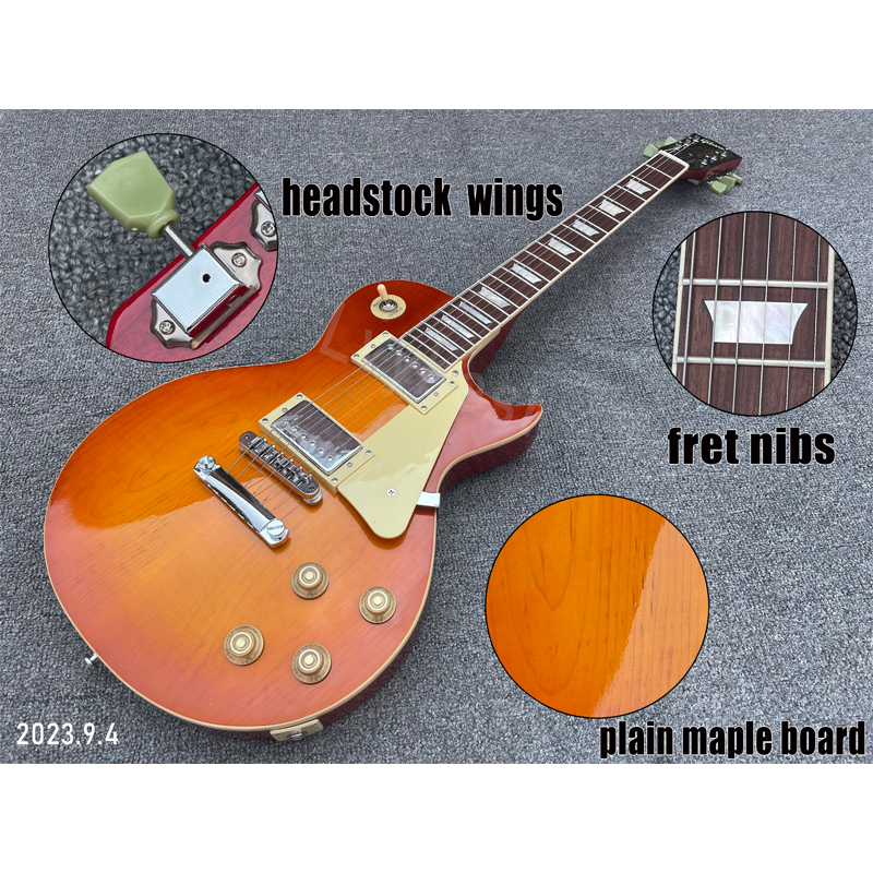 Electric Guitar Solid Plan Maple Board Top Fret Nibs Long Tenon ...