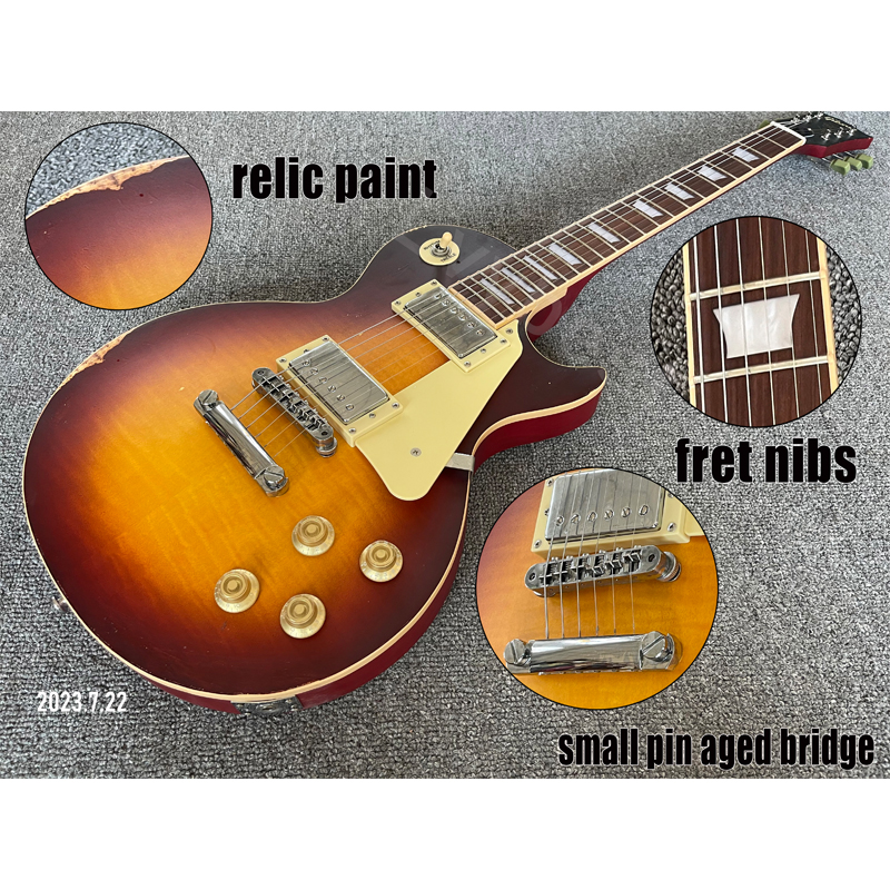 Electric Guitar Flame Maple Top One Piece Mahogany Body And Neck ...