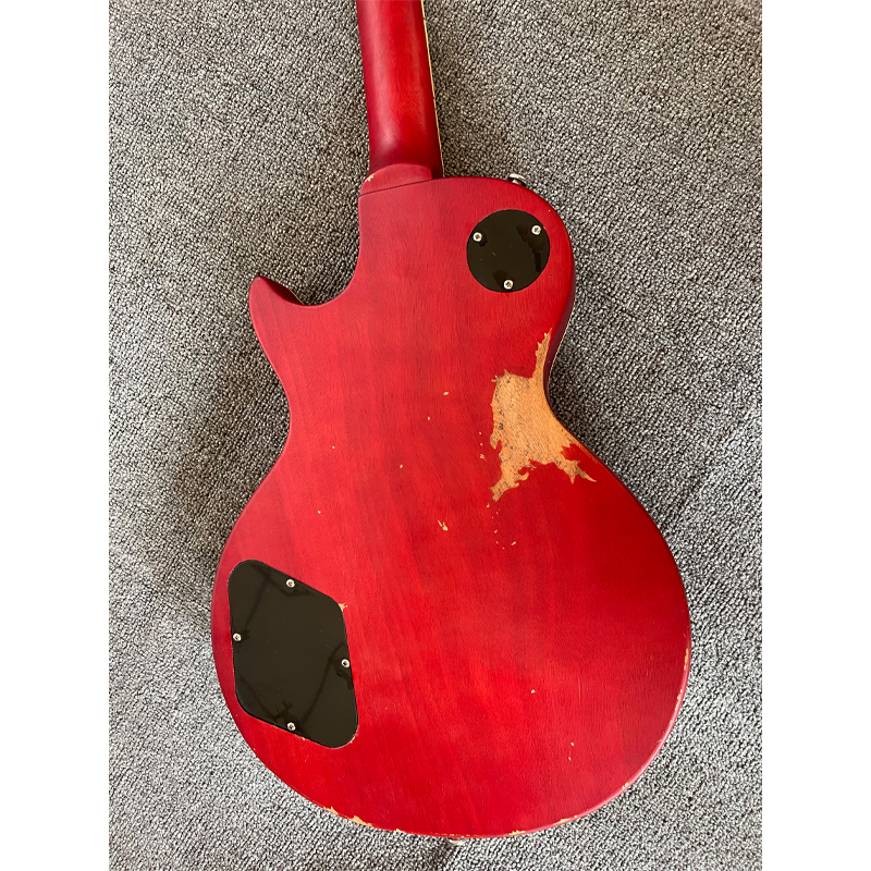 Electric Guitar Flame Maple Top One Piece Mahogany Body And Neck ...