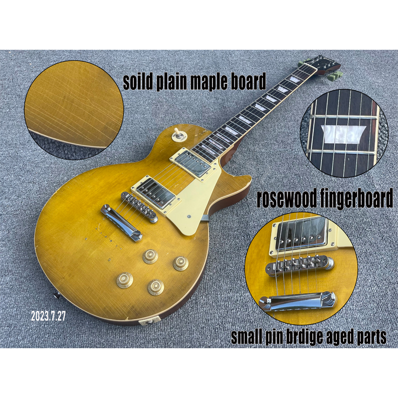 Stock!!Electric Guitar Plain Maple Board Top One Piece Mahogany Body ...