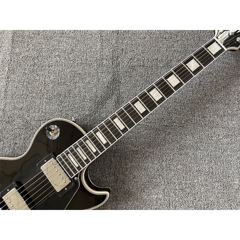 Electric Guitar Ebony Fingerboard Real Pearl Block Inlay Small Pin ...