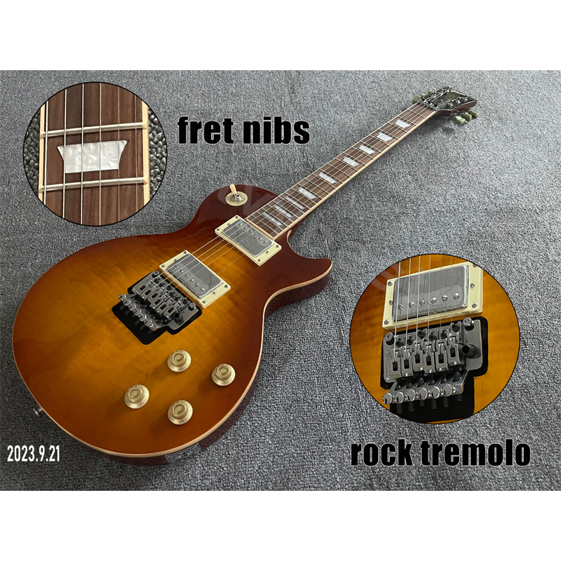 Electric Guitar Solid Plan Maple Board Top Fret Nibs Long Tenon ...