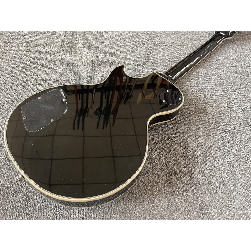 Electric Guitar Ebony Fingerboard Real Pearl Block Inlay Small Pin ...