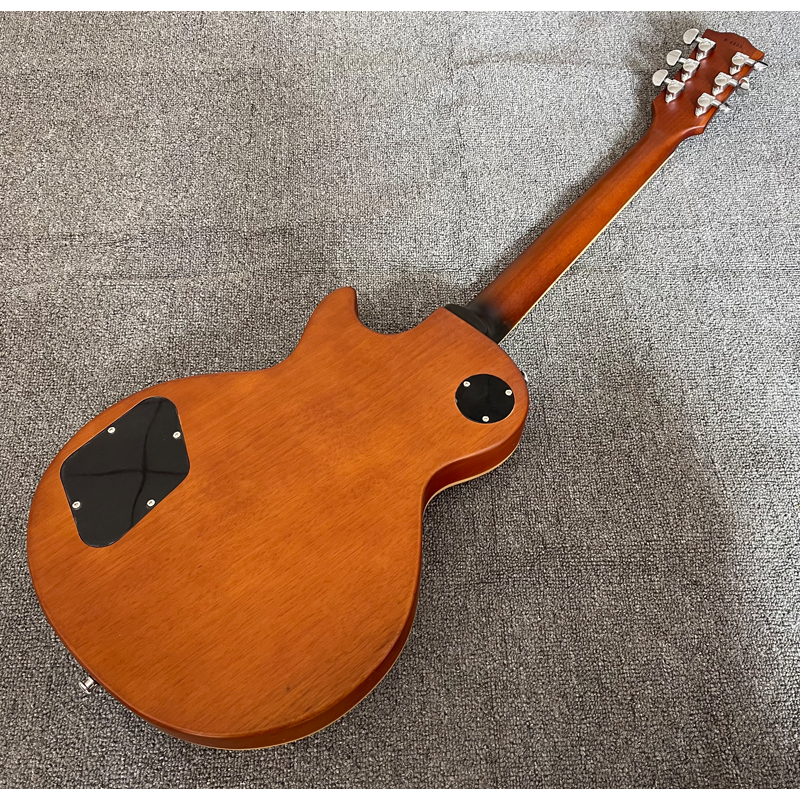 Lvybest Electric Guitar Satin Finished Cherry Burst One Piece Mahogany ...