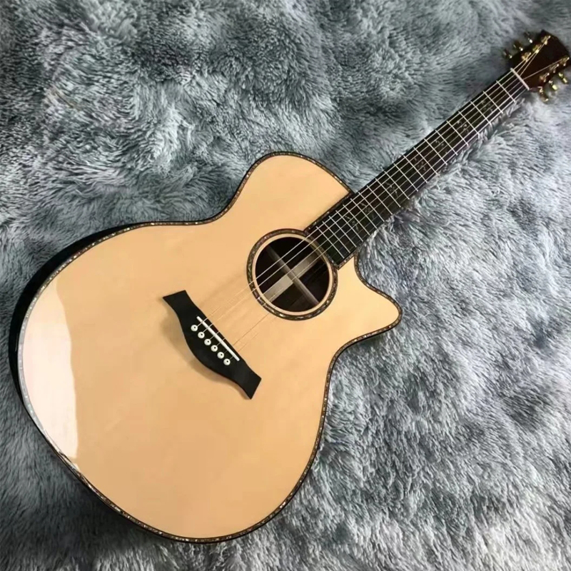 Lvybest Custom 40 Inch Abalone Binding 914 Style Acoustic Guitar in ...