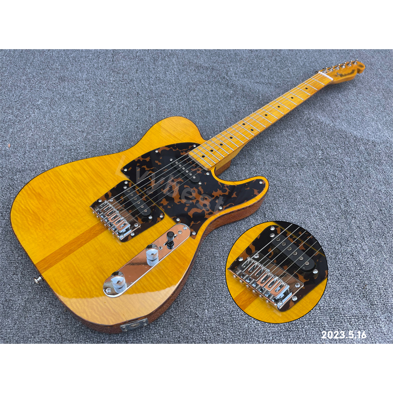 Electric Guitar Orange Color See Thru Flame Top And Back Rosewood Line ...