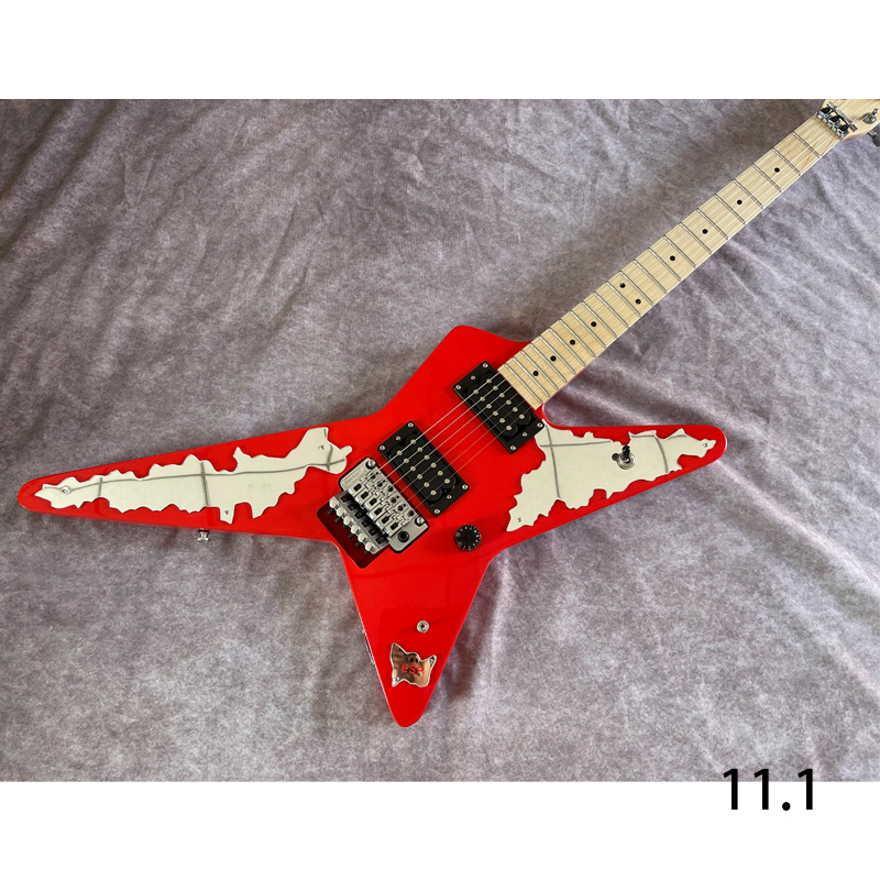 Lvybest Customized High Quality 6 Strings Electric Guitar SOLID RED ...