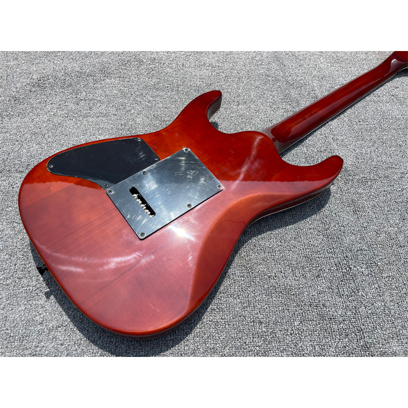 Electric Guitar Purple Tigerfalme Top Colorful Abalone Style Binding ...