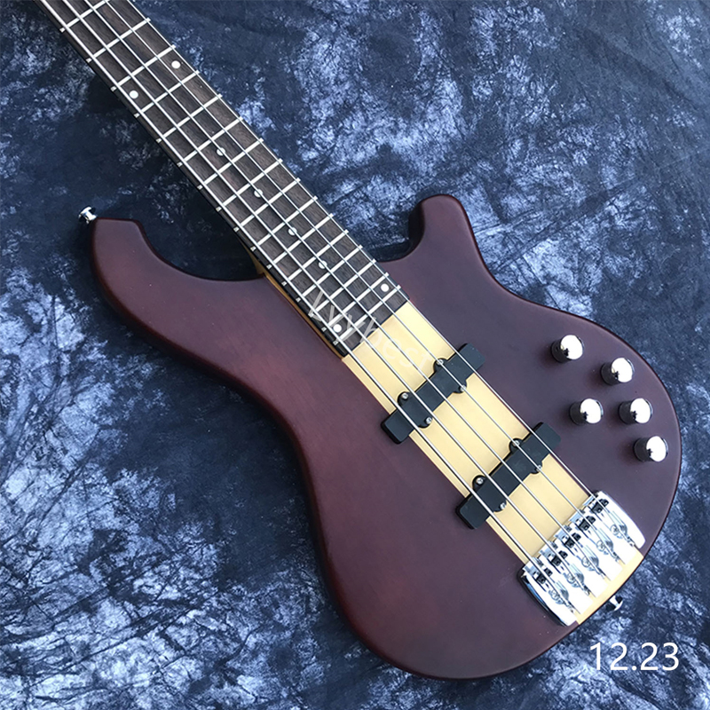 Lvybest Classic Electric Guitar High End Wooden Five String Bass Active ...