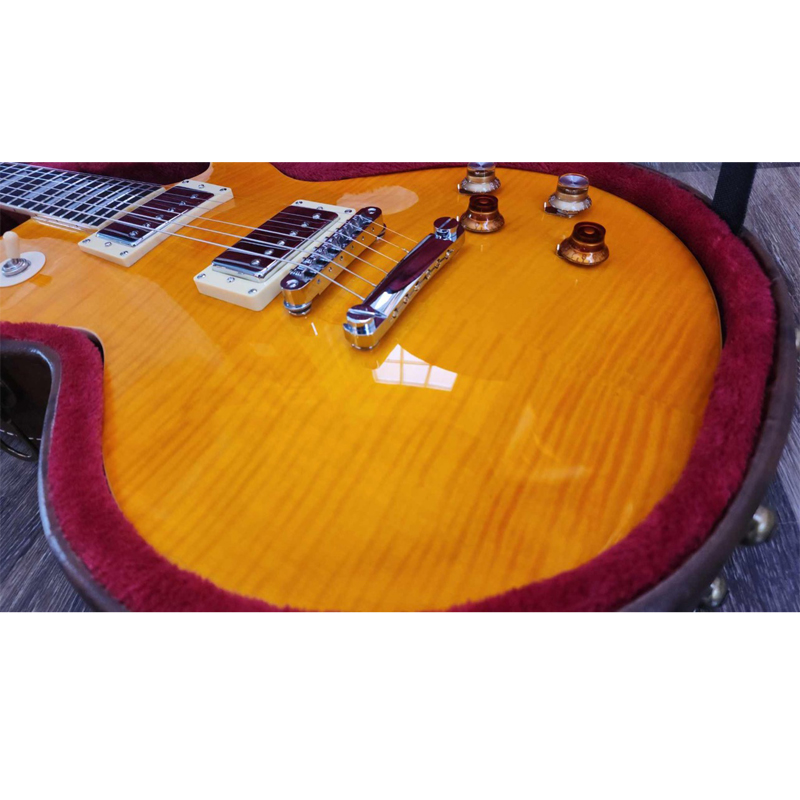 Stocking!Kirk Green style Electric guitar flame top see thru wood grain ...