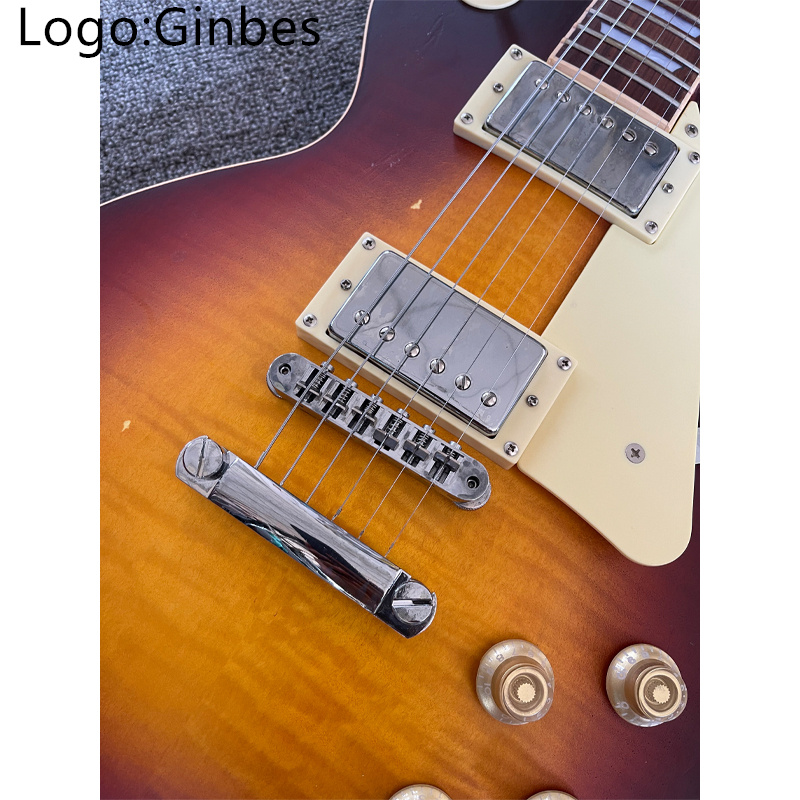 Electric Guitar Flame Maple Top One Piece Mahogany Body And Neck ...