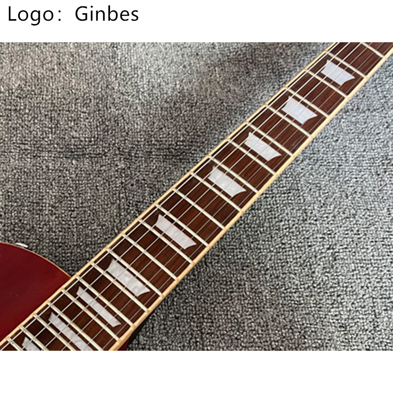 Lvybest Electric Guitar Satin Finished Cherry Burst One Piece Mahogany ...