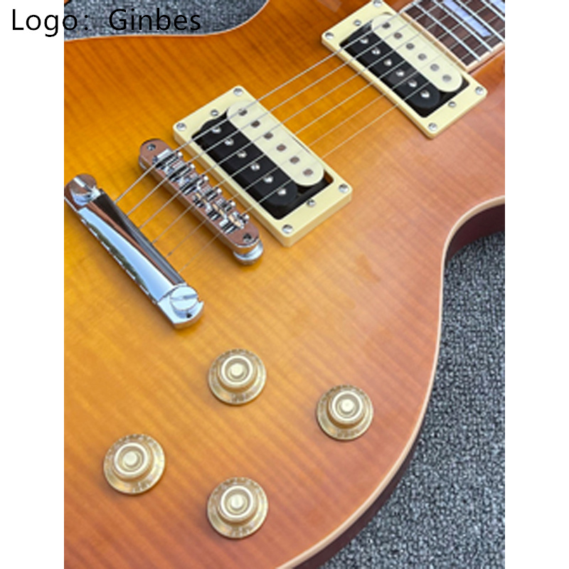 Electric Guitar One Piece Mahogany Body And Neck Rich Flame Grain ...