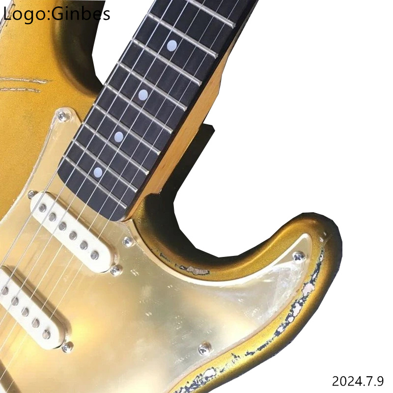6-String Light Relic Electric guitar Rosewood Fingerboard Golden Yellow