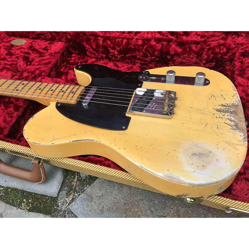 Electric guitar small pin bridge and ball end stainless steel frets and ...