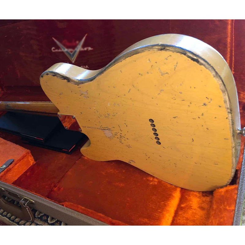 Electric guitar small pin bridge and ball end stainless steel frets and ...