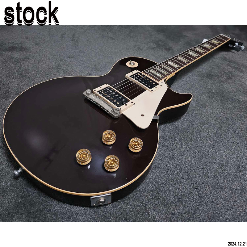 Electric guitar relic gold top dark red color chrome hardware black ...