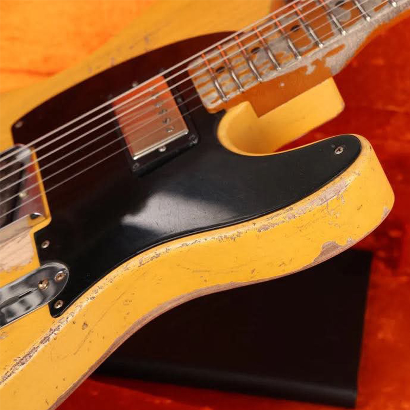 Electric guitar small pin bridge and ball end stainless steel frets and ...