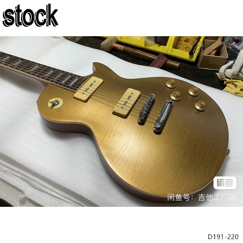 Electric guitar relic gold top one piece mahogany body and neck with ...
