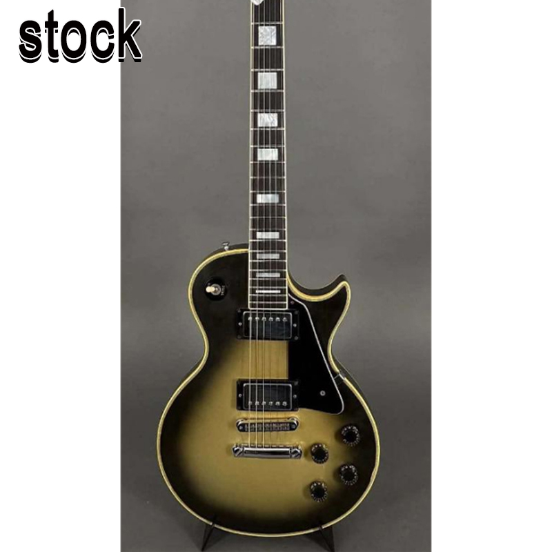 Electric guitar silver burst rosewood fingerboard small pin bridge and ...