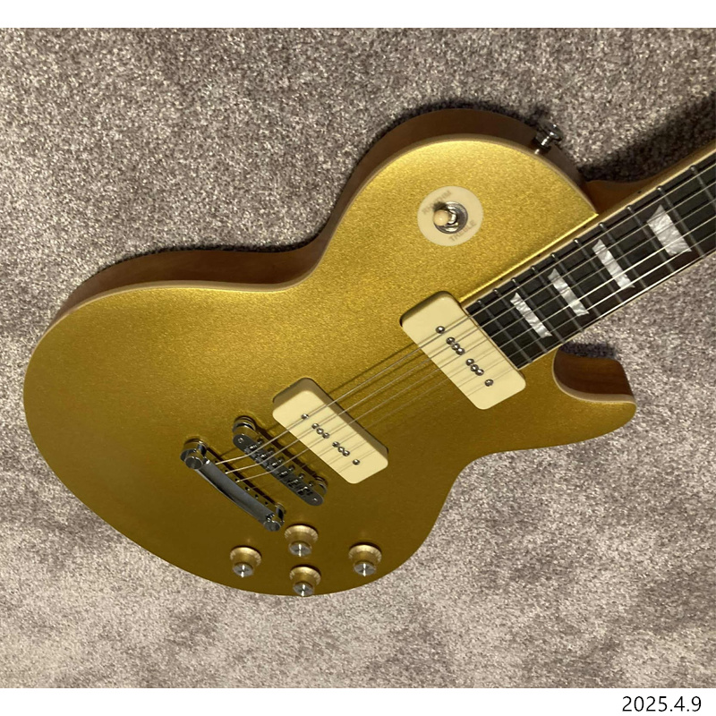 Electric guitar lespaul gold nitro one piece mahogany body and neck ...