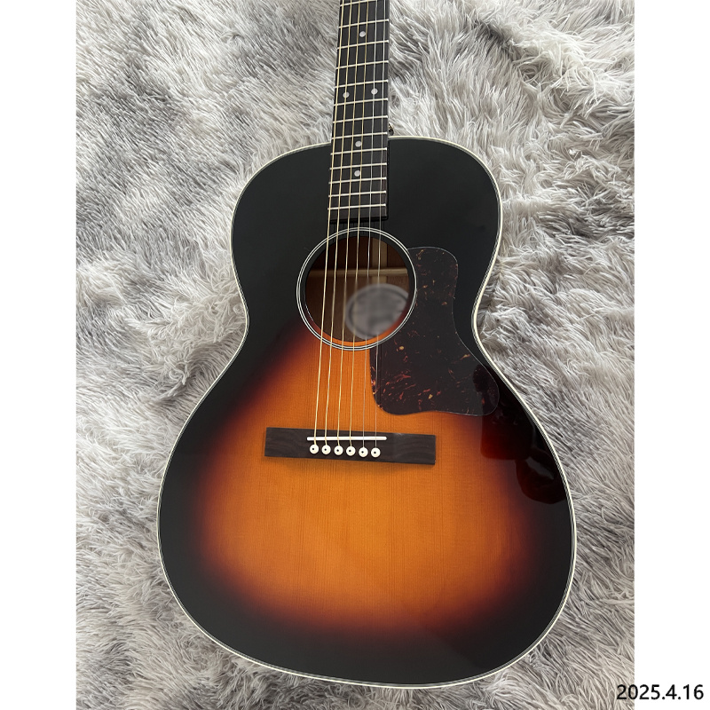 Acoustic guitar LOO tobacco burst ebony fingerboad and tail dots inlay ...