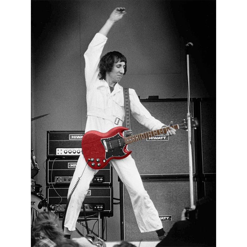 Electric guitar the Pete Townshend Woodstock SG Special large pickgaurd ...
