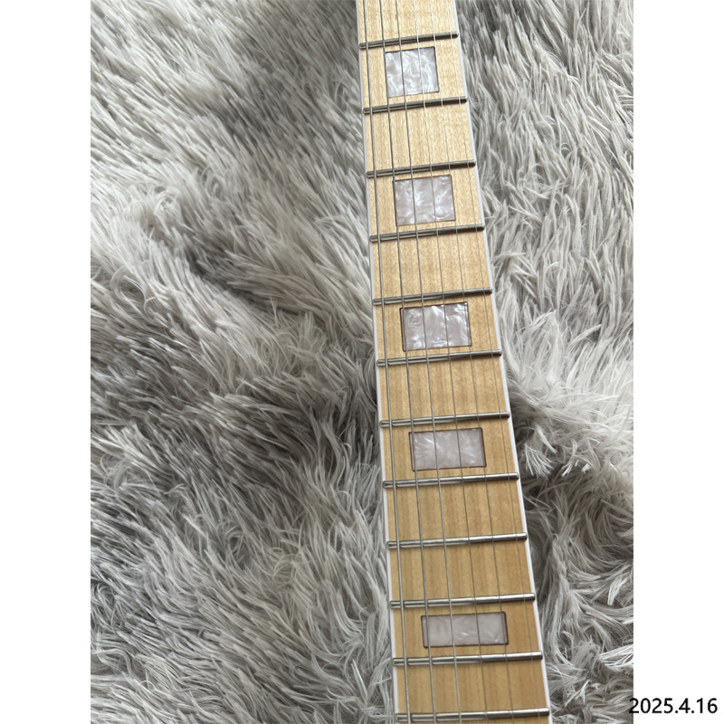 Eelctric guitar LP maple neck and fingerboard block inlay Gold hardware ...