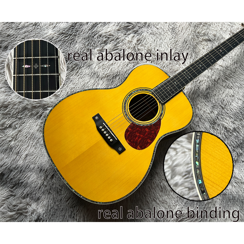 OM42 acoustic guitar real abalone binding and inlay no electronic ...