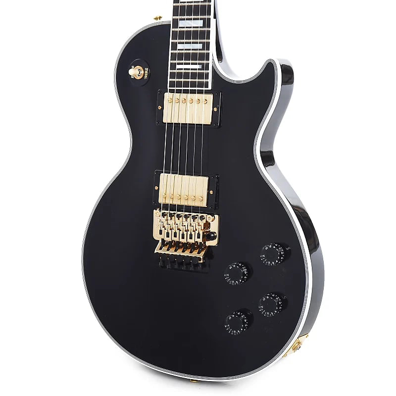 Electric guitar Custom Shop Ebony LP Axcess Custom with Floyd Rose
