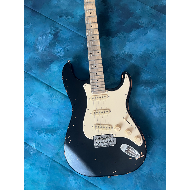 Factory price, high quality, fast delivery. ST guitar, black color ...