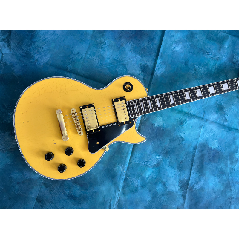 Randy Rhoads electric guitar custom Solid yellow color Gold hardware ...