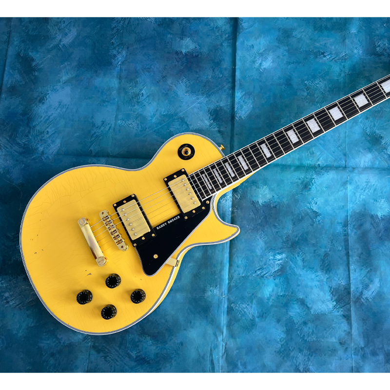 Randy Rhoads electric guitar custom Solid yellow color Gold hardware ...