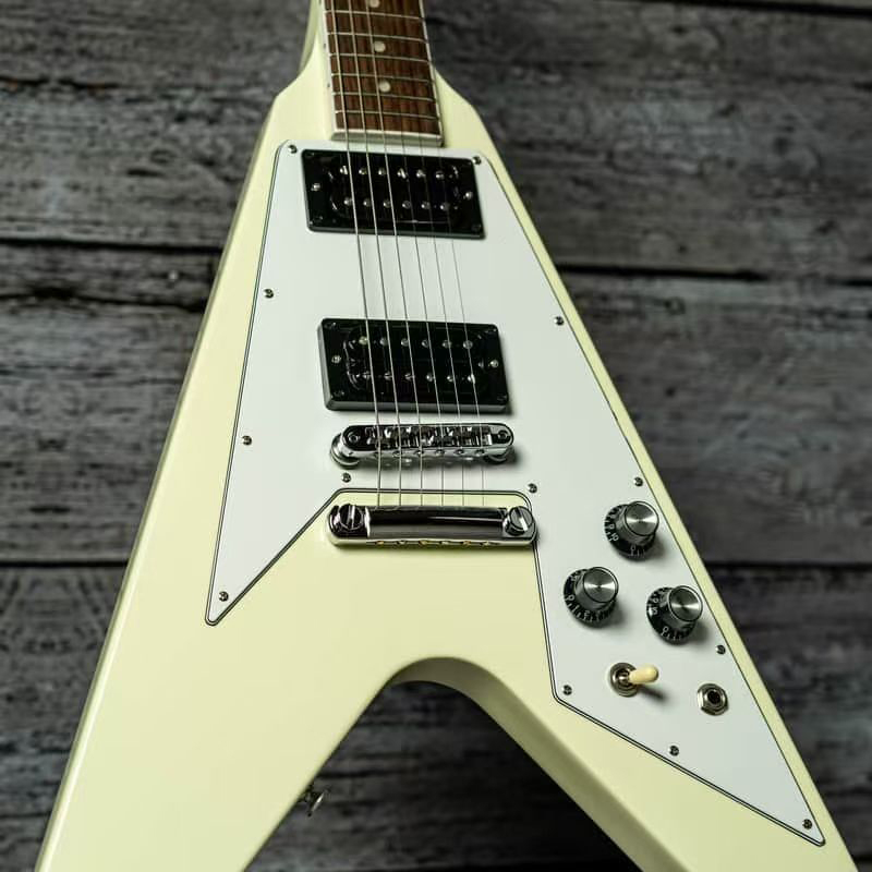 Electric guitar 70s Classic White Flying V