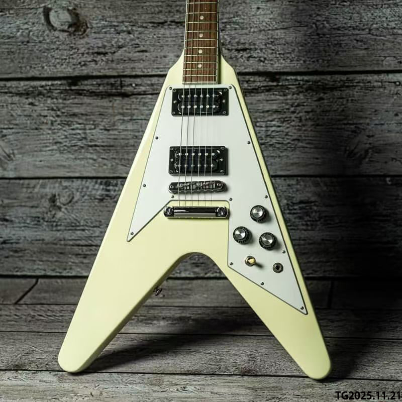 Electric guitar 70s Classic White Flying V